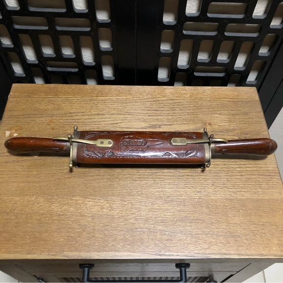 Other | Antique India Carving Set Hand Carved Metal Wooden Sheath Knife ...